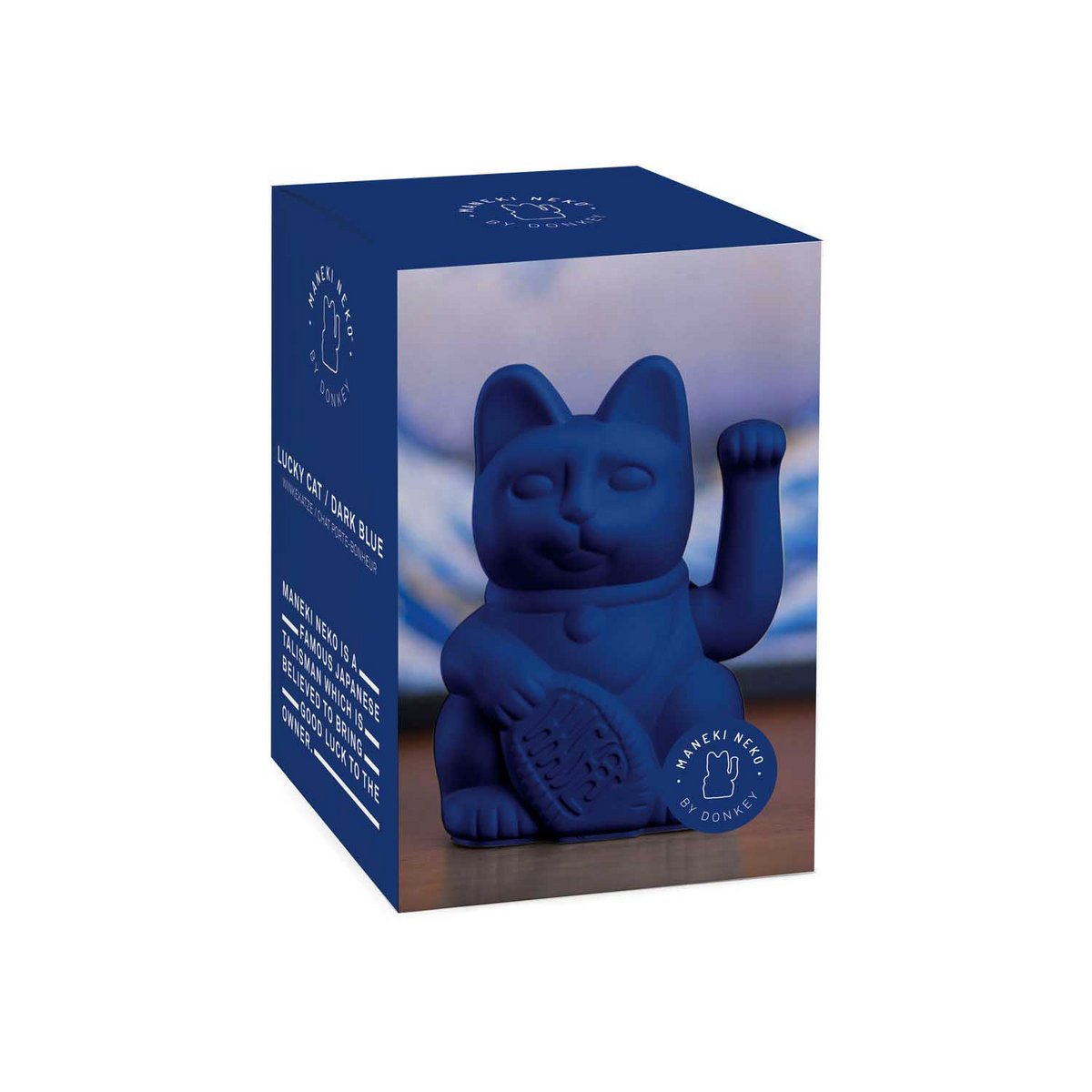 Maneki Neko Gelukskat - lucky kat donkerblauw - Katsign