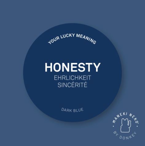 Maneki Neko Gelukskat - lucky kat donkerblauw - Katsign