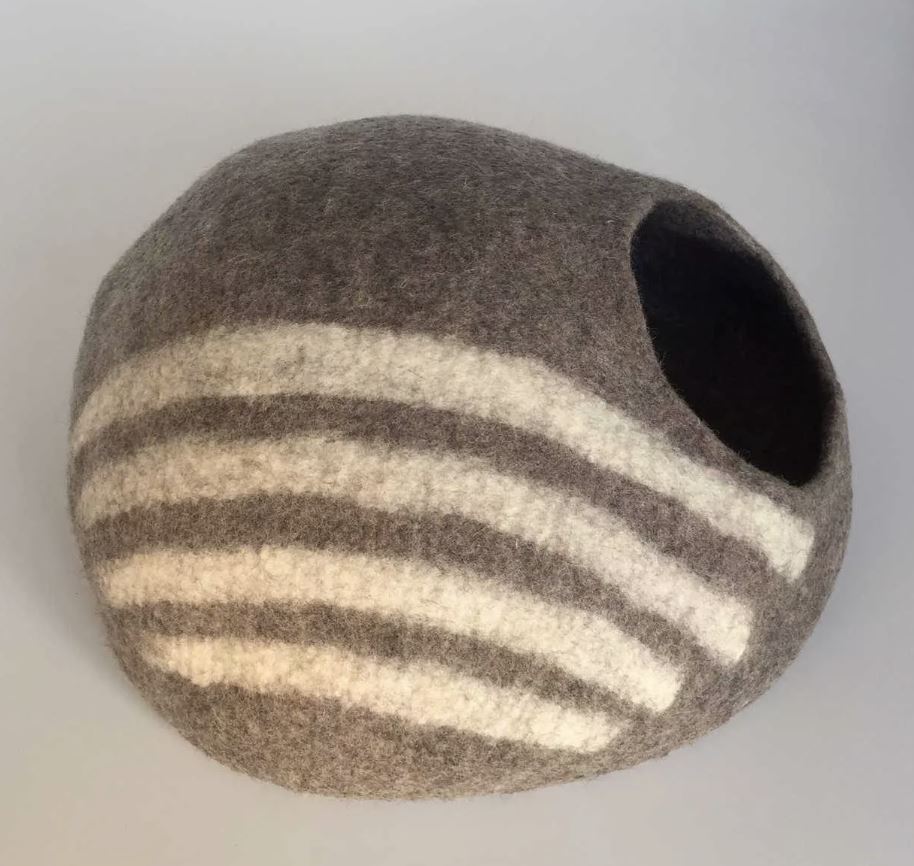 Cocoon03 - Cat Cave - cocon zebra taupe - Katsign
