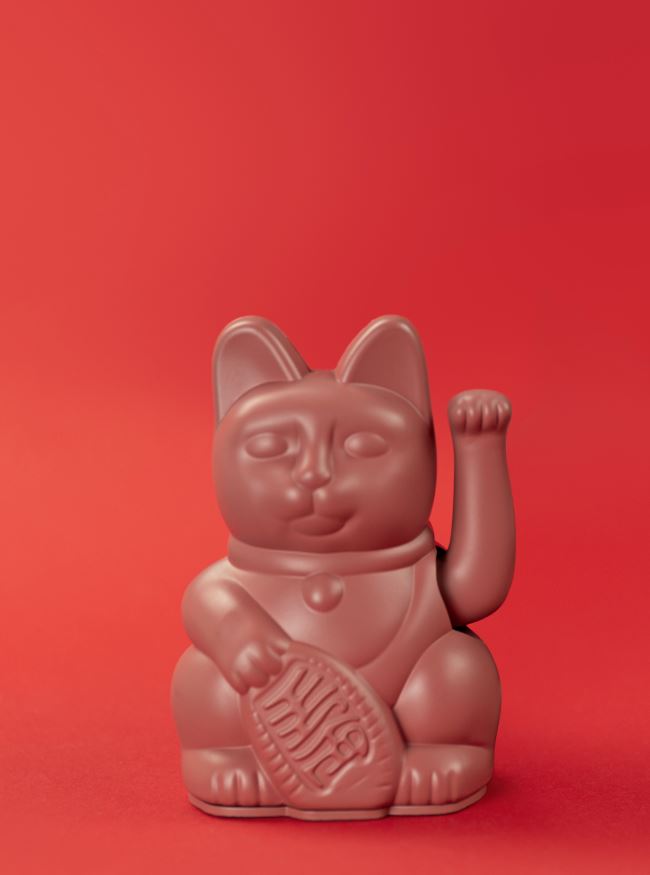 Maneki Neko Gelukskat - lucky kat mini berry red - Katsign