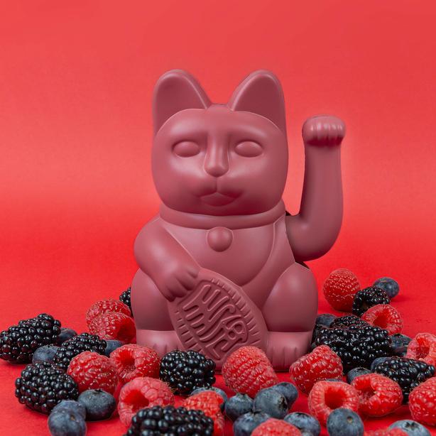 Maneki Neko Gelukskat - lucky kat mini berry red - Katsign