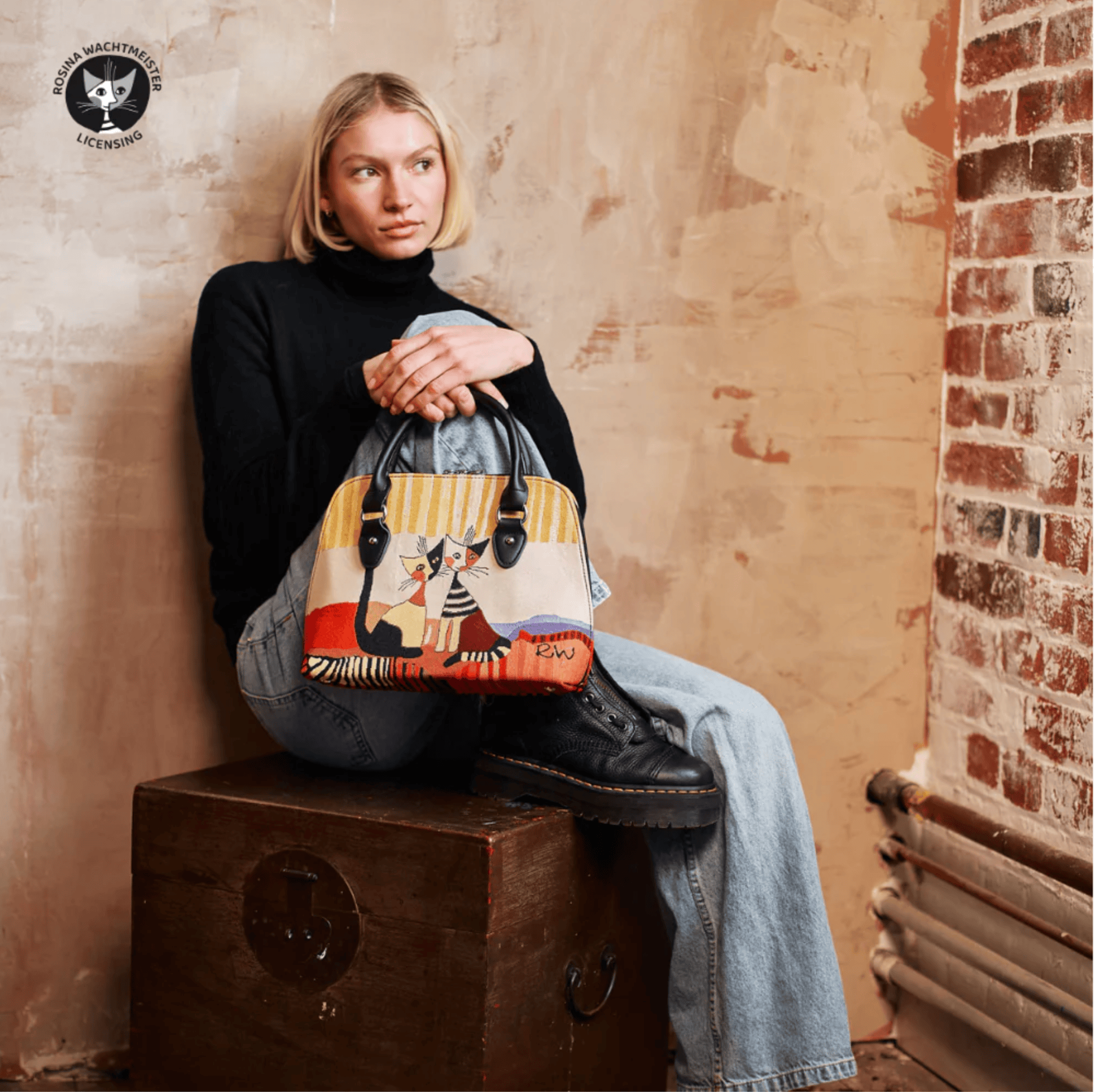 Rosina Wachtmeister - Handtas schoudertas – Rosina Cat Cappia - Katsign